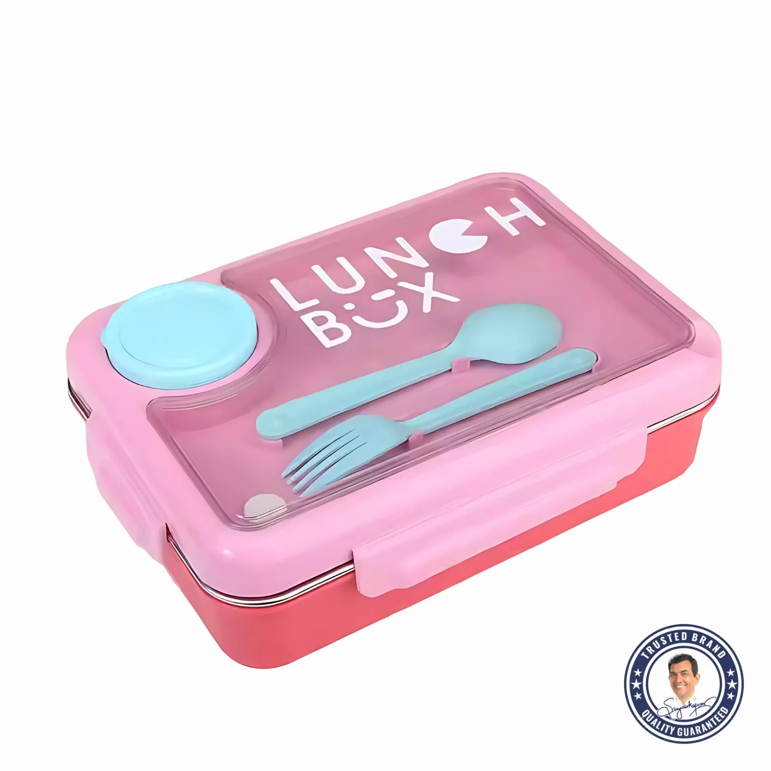 Vroom Stainless Steel Lunch Box (Pink) – Classic Essential India