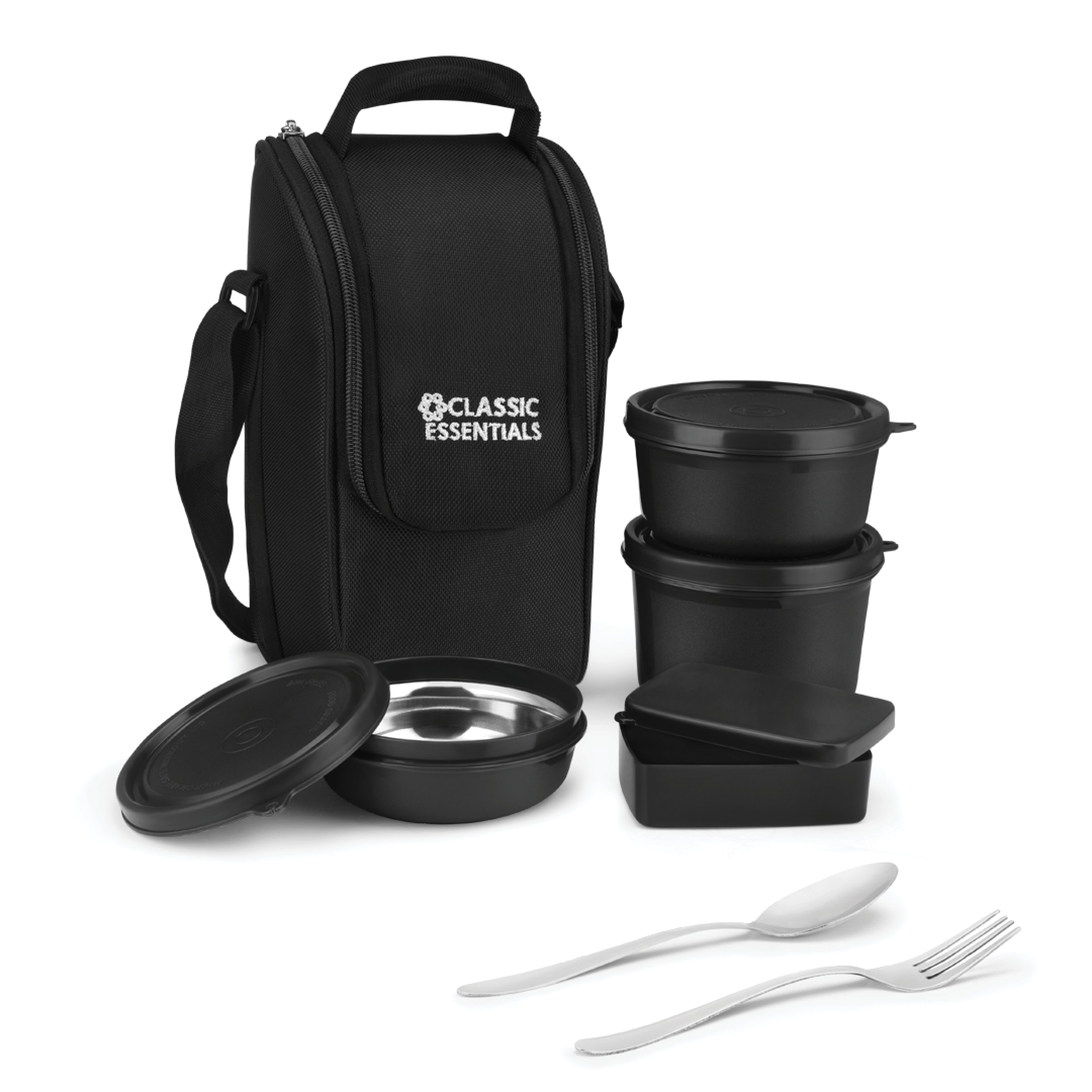 Meal Master Lunch Box (Microwave Safe) - Black – Classic Essential India