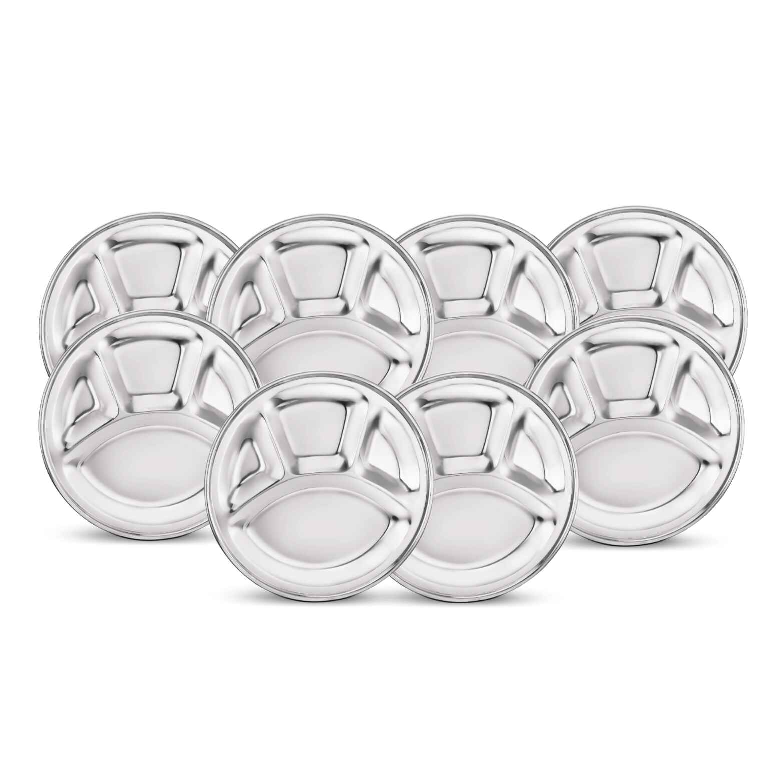 Classic Essentials Stainless Steel Round Plate – Set of 8 – Classic ...